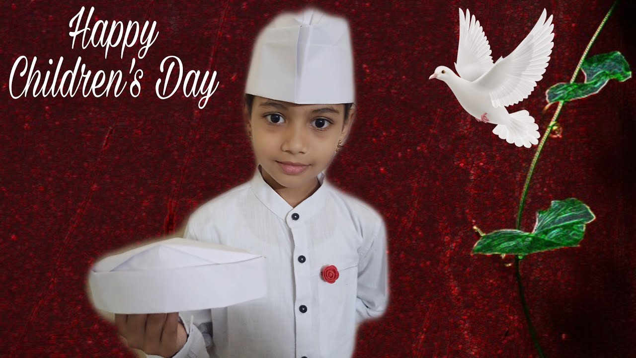 Nehru cap making with paper in Malayalam /How to make Nehru cap ...