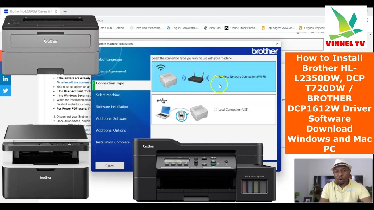 How To Install Brother HL L2350DW DCP T720DW DCP1612W Driver How To Install Brother HL L2350DW DCP T720DW DCP1612W Driver