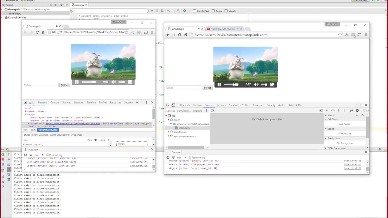Duoview (HTML5 Video Synchronisation) - YouTube