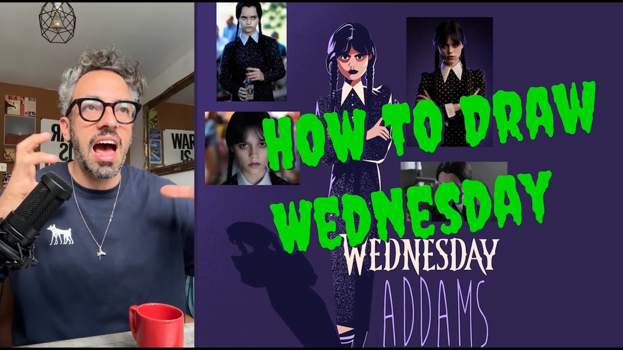 How to draw Wednesday Addams 🎨 - YouTube