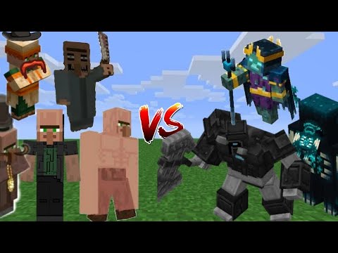 Villager Army vs nameless guardian Army battle in Minecraft - minecraft ...