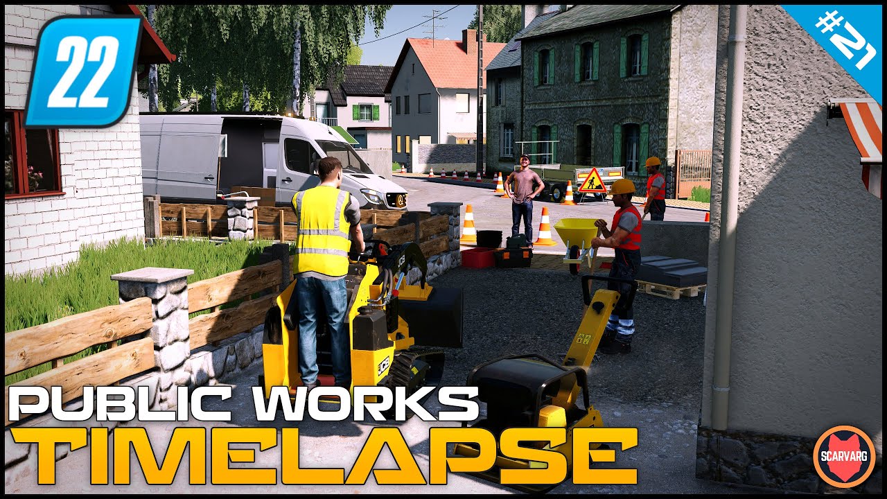 🚧 Finishing Building A Gravel Driveway ⭐ FS22 City Public Works ...