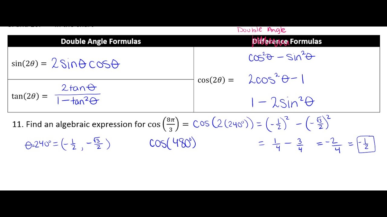 Double Angle Formulas - YouTube