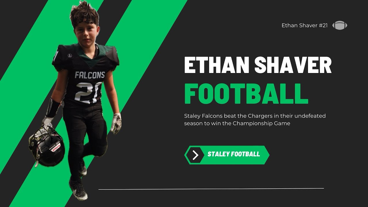 Ethan Shaver #21 - 2024 7th Grade Champions Staley Football - YouTube