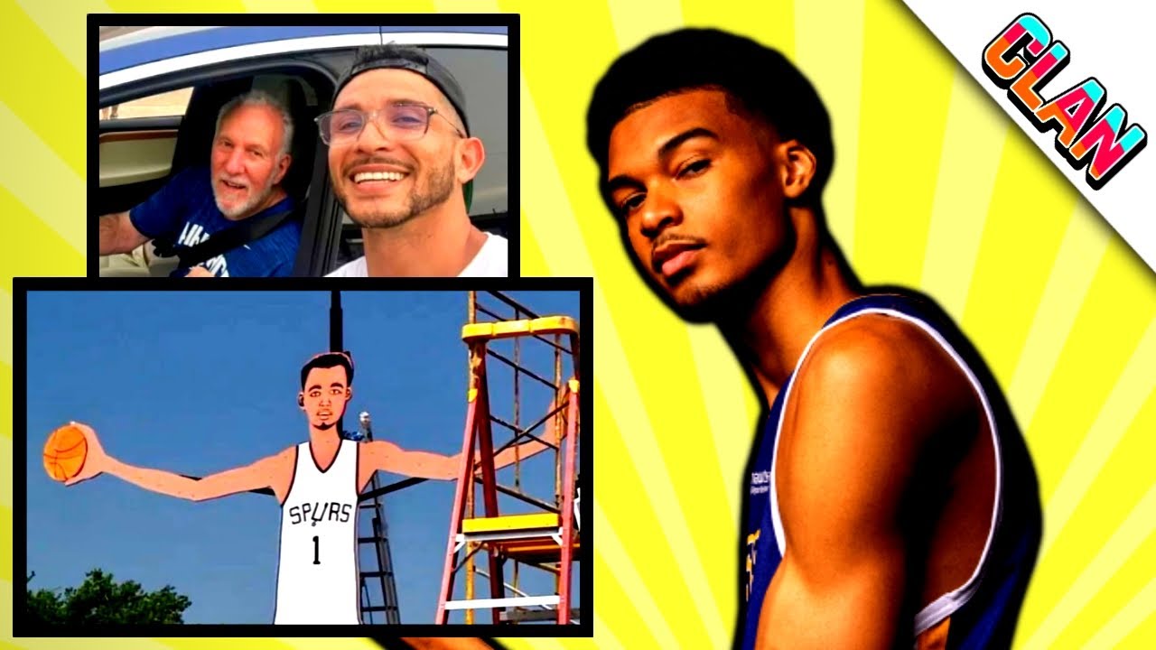 Coach Pop PAYS RESPECT To Wemby Mural! - YouTube