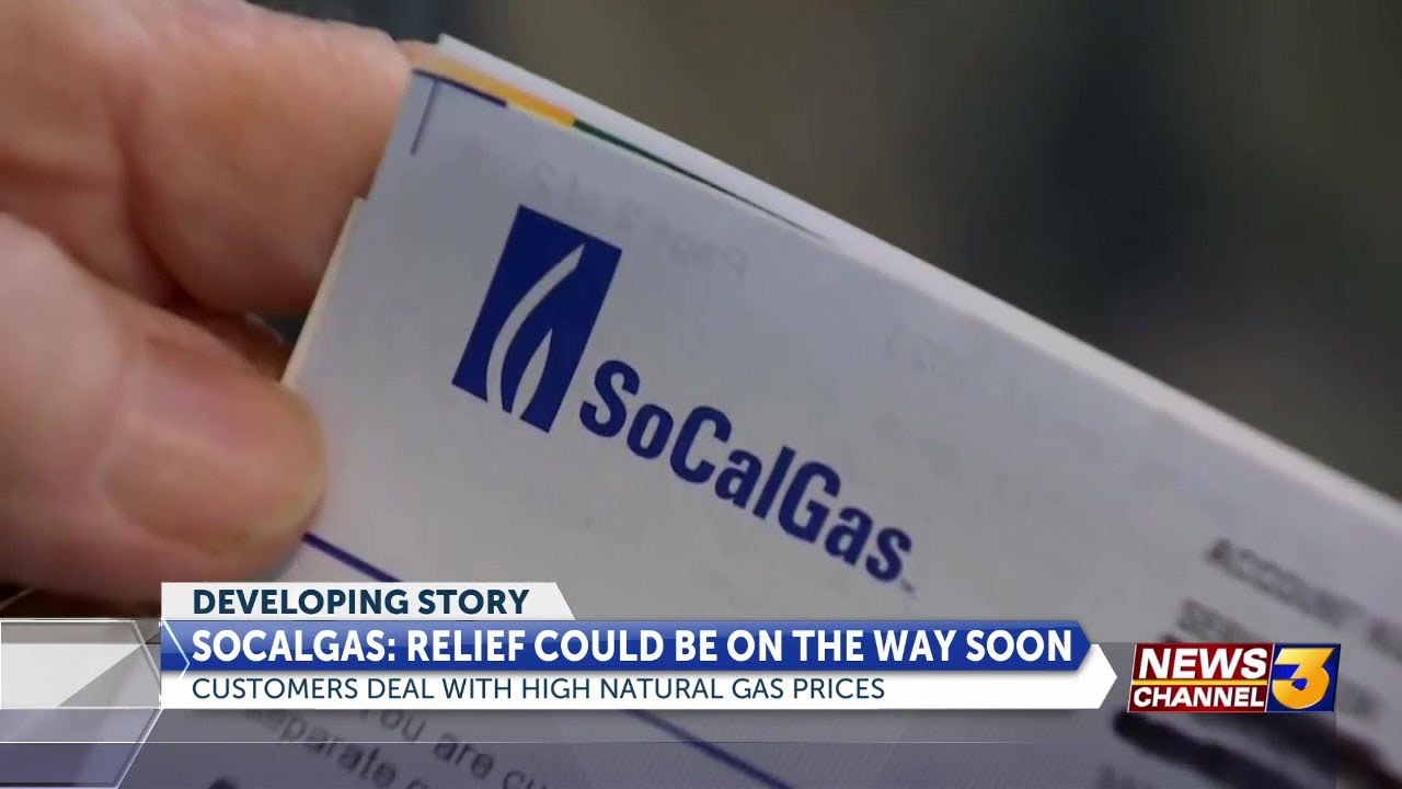 SoCalGas announces relief is on the way in February - YouTube