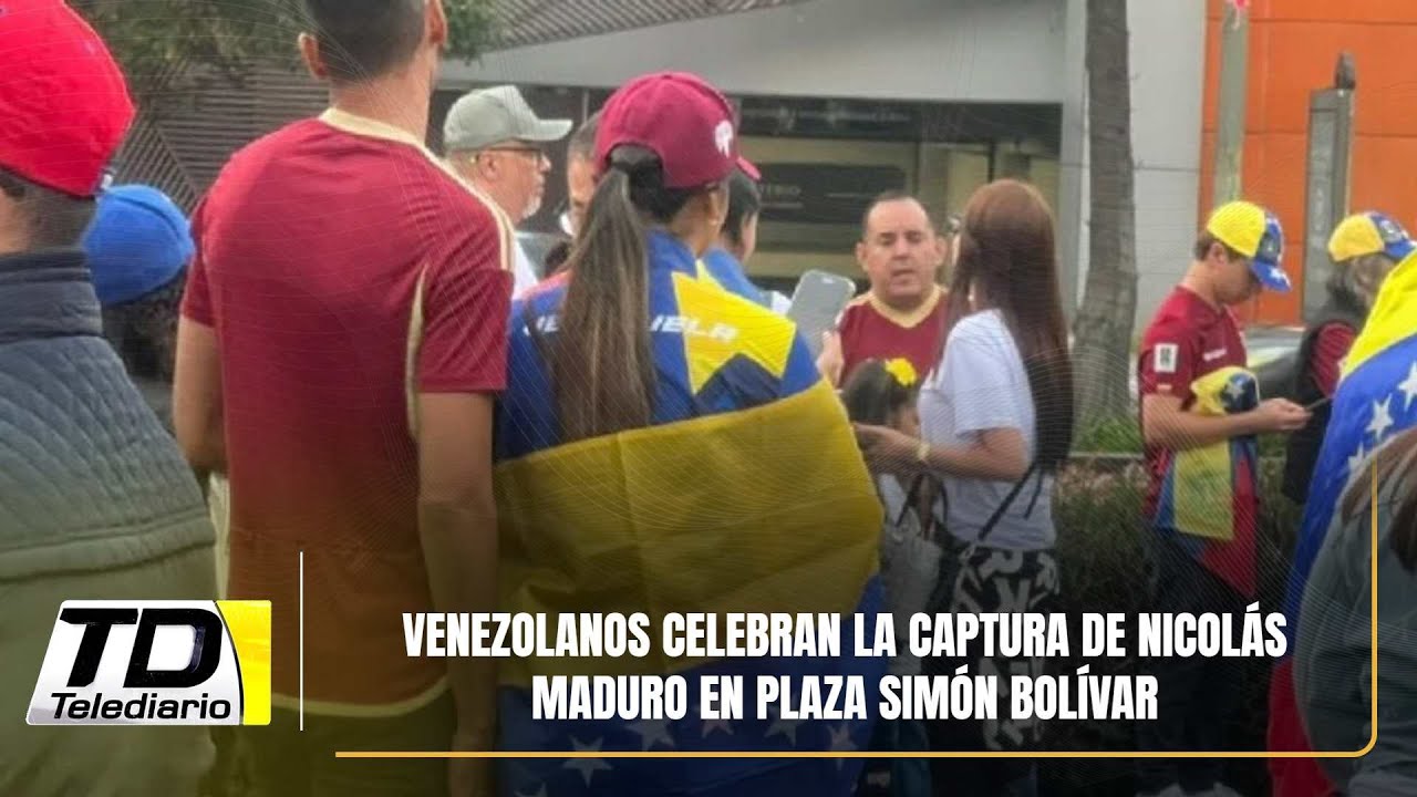Venezolanos celebran la captura de Nicolás Maduro en plaza Simón ...
