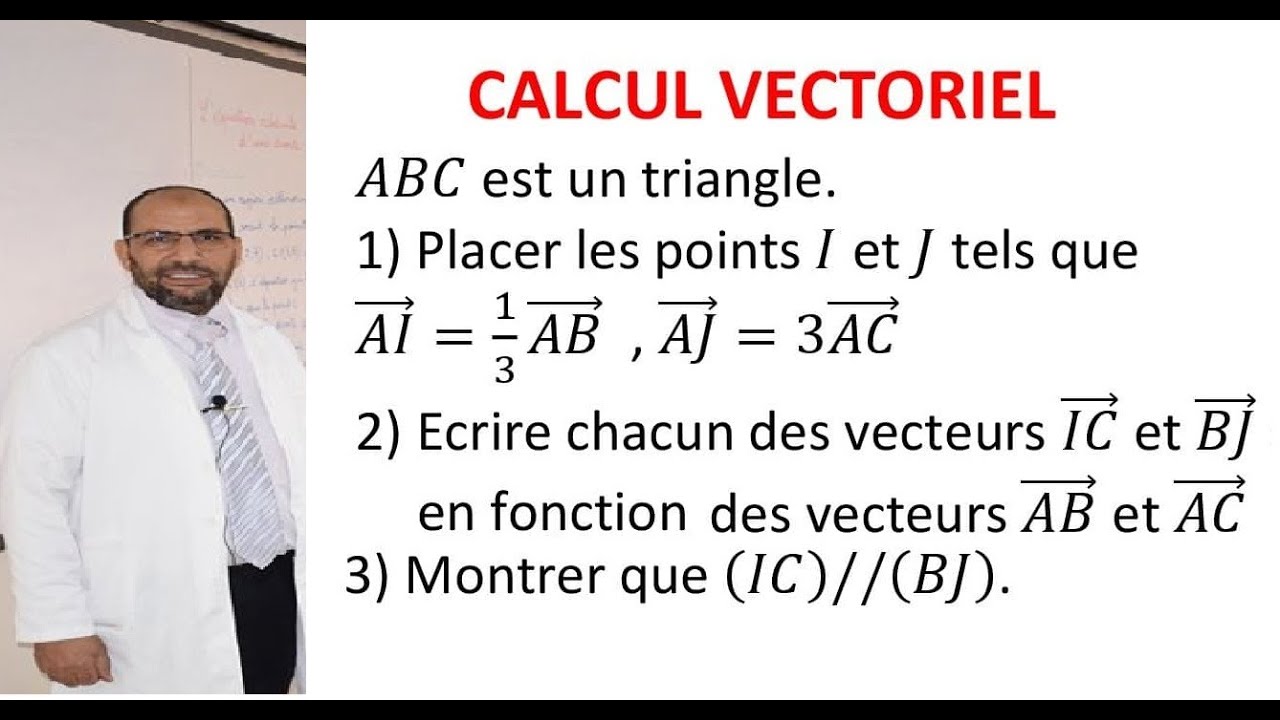 Calcul vectoriel Exercice 4 - YouTube