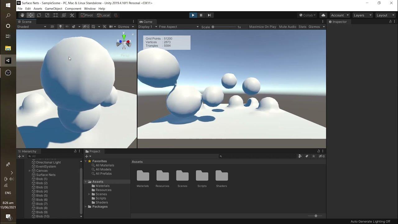 Unity Surface Nets for Blobtober! - YouTube