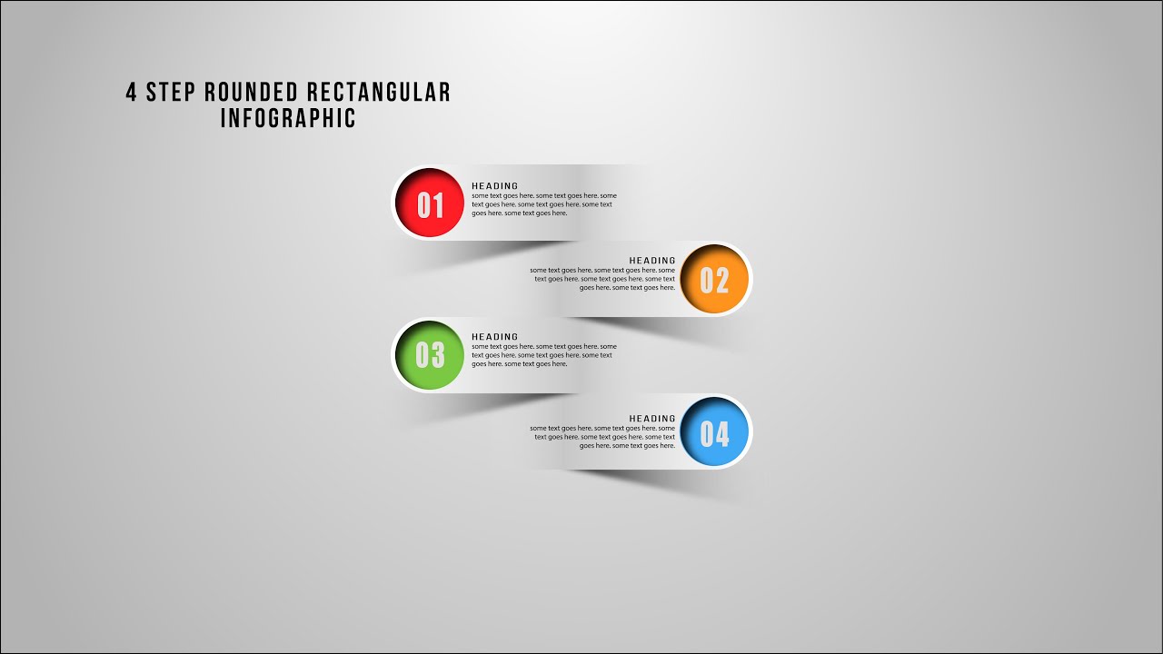 1.Adobe Illustrator Tutorial - 4 Step Rectangular Infographic Design ...