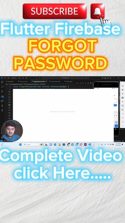 Flutter Firebase Forgot Password User Authentication Smartphone Mobileappdevelopment