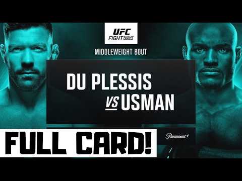 UFC Fight Night Du Plessis vs Usman Predictions & Full Card Breakdown - UFC Oklahoma City Betting