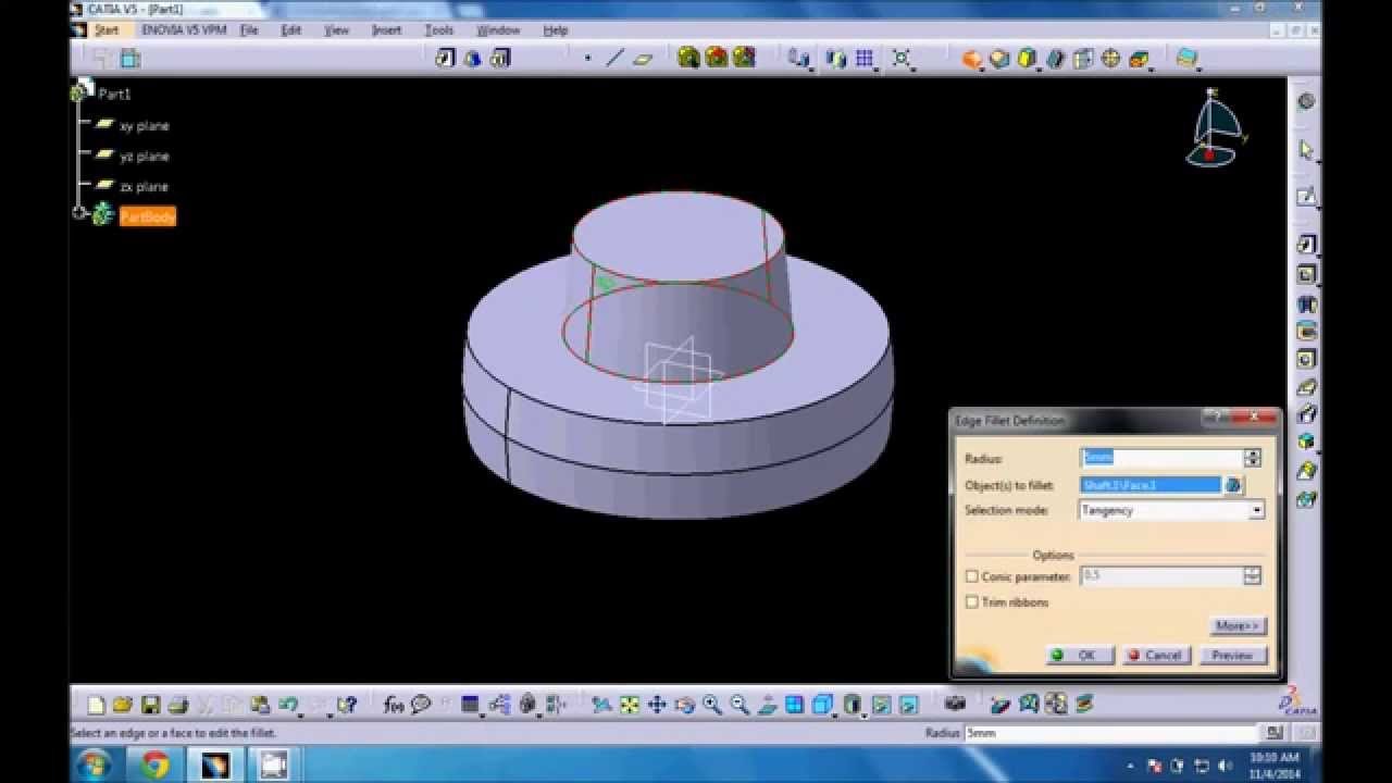Forging die tool design in catia v5 PART 1 - YouTube
