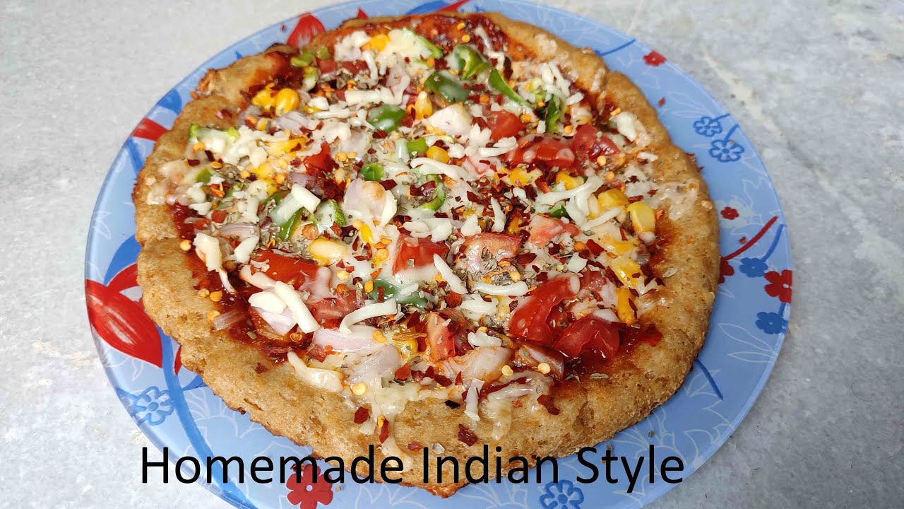 कढाई में गेहू आटा से पिज़्ज़ा बनाइये फटाफट | Vegetable Pizza Indian ...