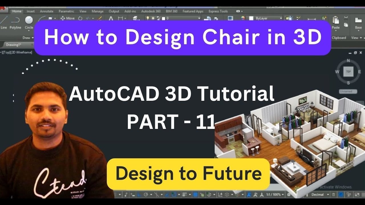 How to Design Chair in AutoCAD 3D || learn AutoCAD 3D for Beginners ...