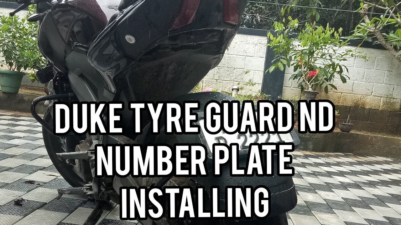 Fitting Duke tyre guard(hugger)nd Number plate in Dominar 400. - YouTube