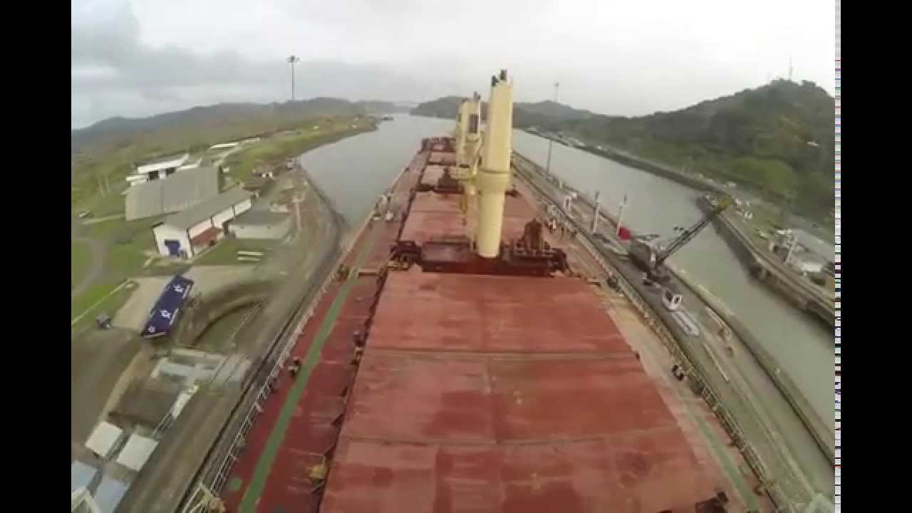 Panama Canal & Bulk Carrier - May 2014 - YouTube