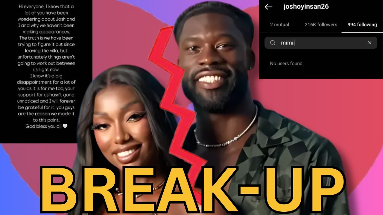 LOVE ISLAND UK FIRST BLACK WINNERS (MIMI & JOSH) OFFICIALLY BREAK UP ...