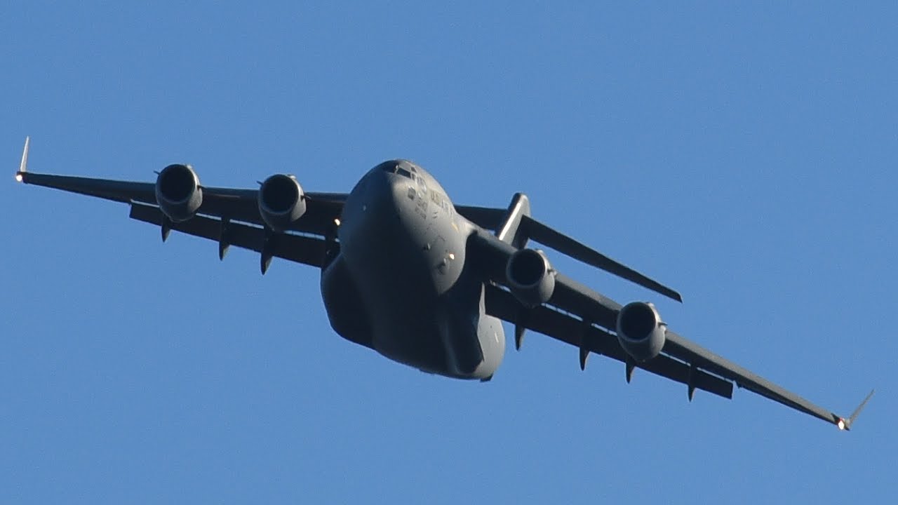 March ARB C-17 Globemaster Independence Day Flyover (Woodland Hills, CA ...