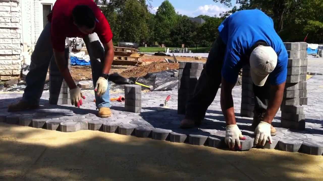Installing Pavers using "Click and Drop" Method - YouTube