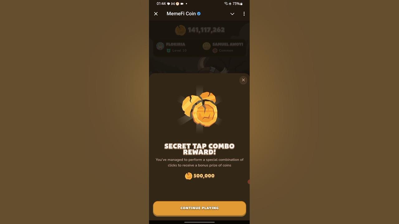 Memefi Secret Tap Combo Reward 22 August Youtube
