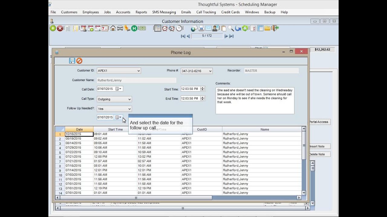 Phone Log Feature | Scheduling Manager Software for Service Businesses ...