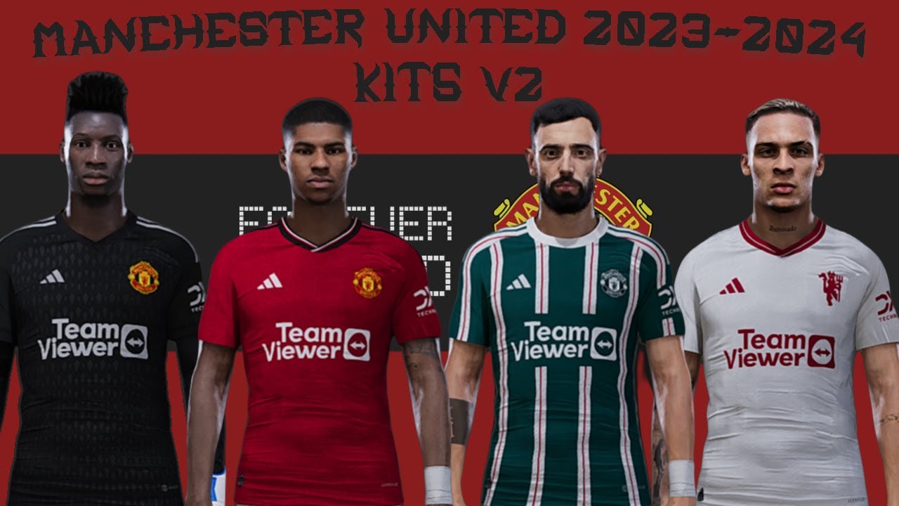 Manchester United New Season Kits V2 2023-2024 PES2021 [Sider] #pes2021 ...