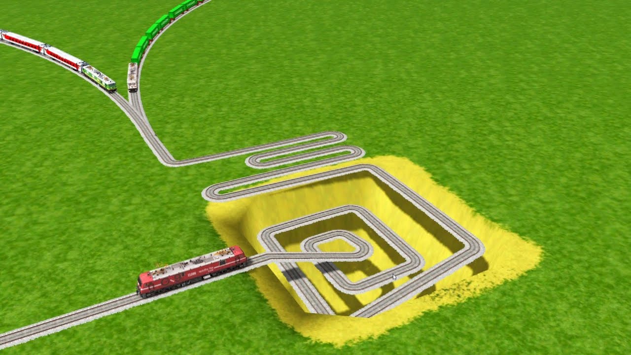 All Rails Crossing By Square Snake 🐍 Circles Railroad Tracks Zig Zag ...