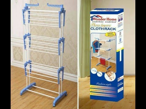 طريقة تركيب منشر 3 ادوار three layers of clothes hanger - YouTube