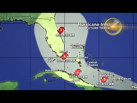 Tracking Hurricane Irma 9-6-17 2PM Advisory - YouTube