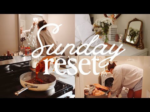 a good old-fashioned SUNDAY RESET vlog 🧼🧺🫧 cozy, cleaning, and cooking at home