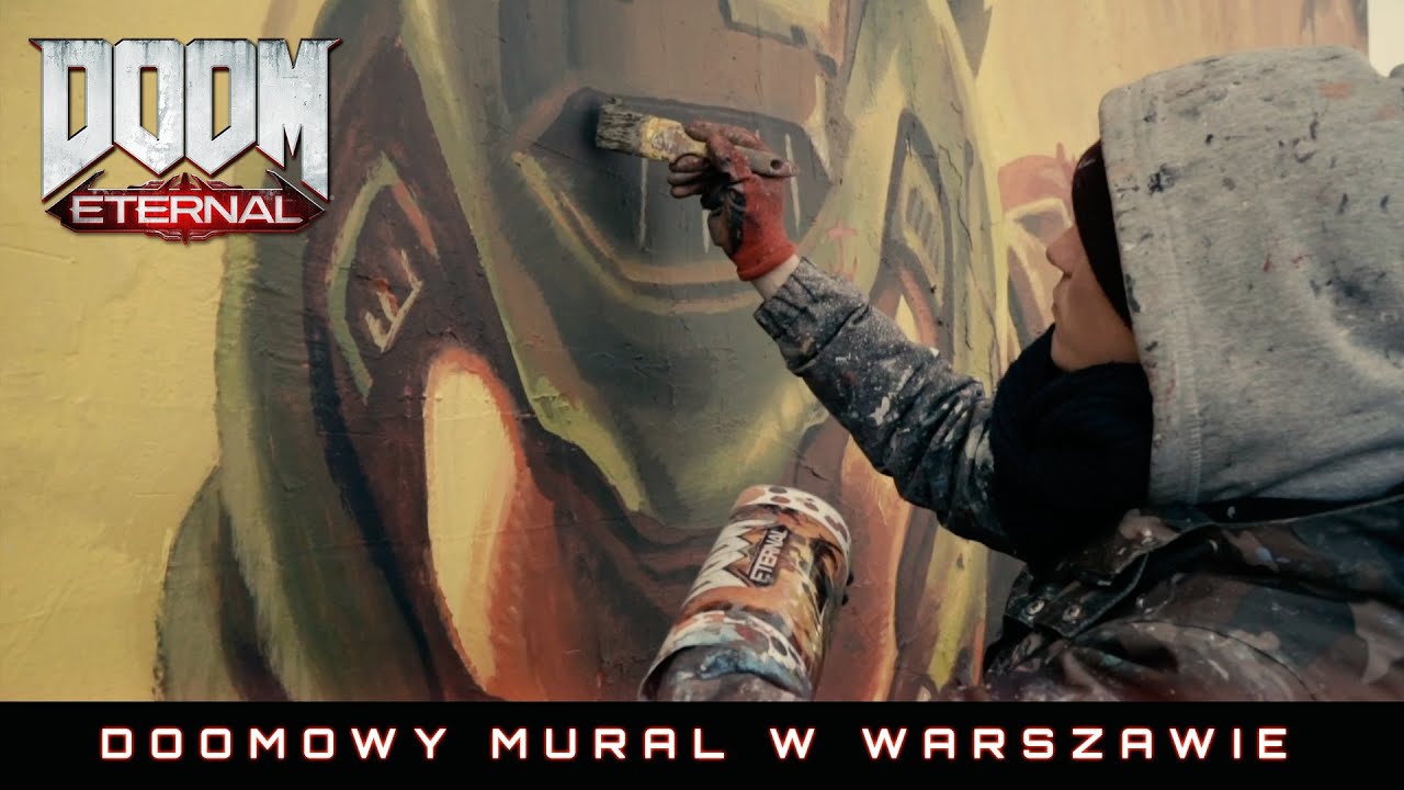 DOOM Eternal: mural w Warszawie - YouTube
