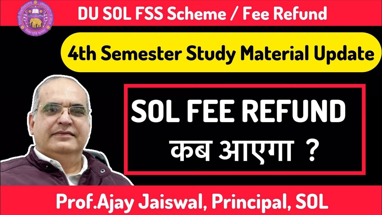 DU SOL Financial Support Scheme Update Ll When Will Fee Refund ll 4th du-sol-financial-support-scheme-update-ll-when-will-fee-refund-ll-4th