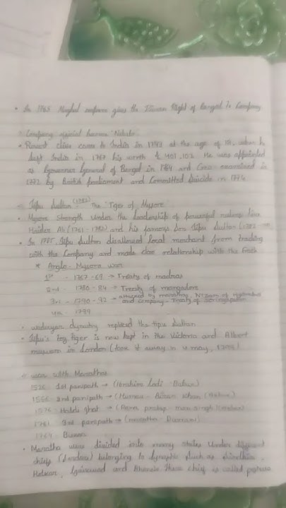class 8 history ch-2 "from trade to territory" notes of full chapter ...