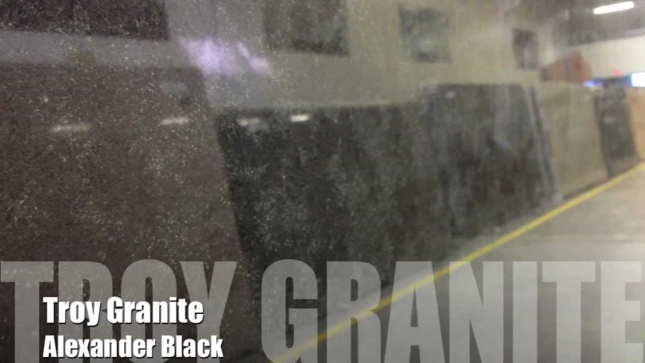 Alexander Black Granite Countertop by Troy Granite - YouTube