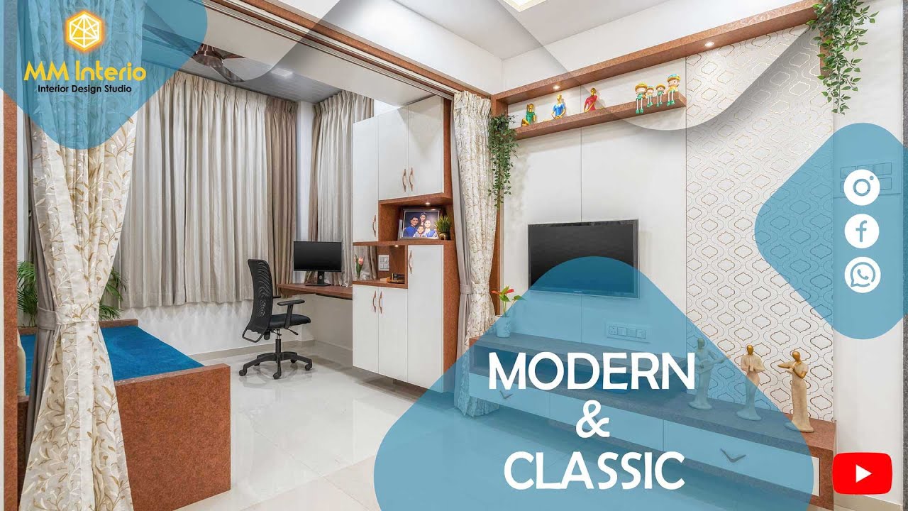 Modern & Classic Makeover of 2BHK Flat | Interior Design Ideas | Pune | Chinchwad | MMInterio ...