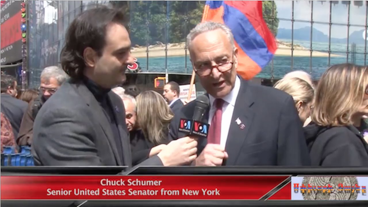 Chuck Schumer, senior U.S. Senator from New York, talks about Armenian ...