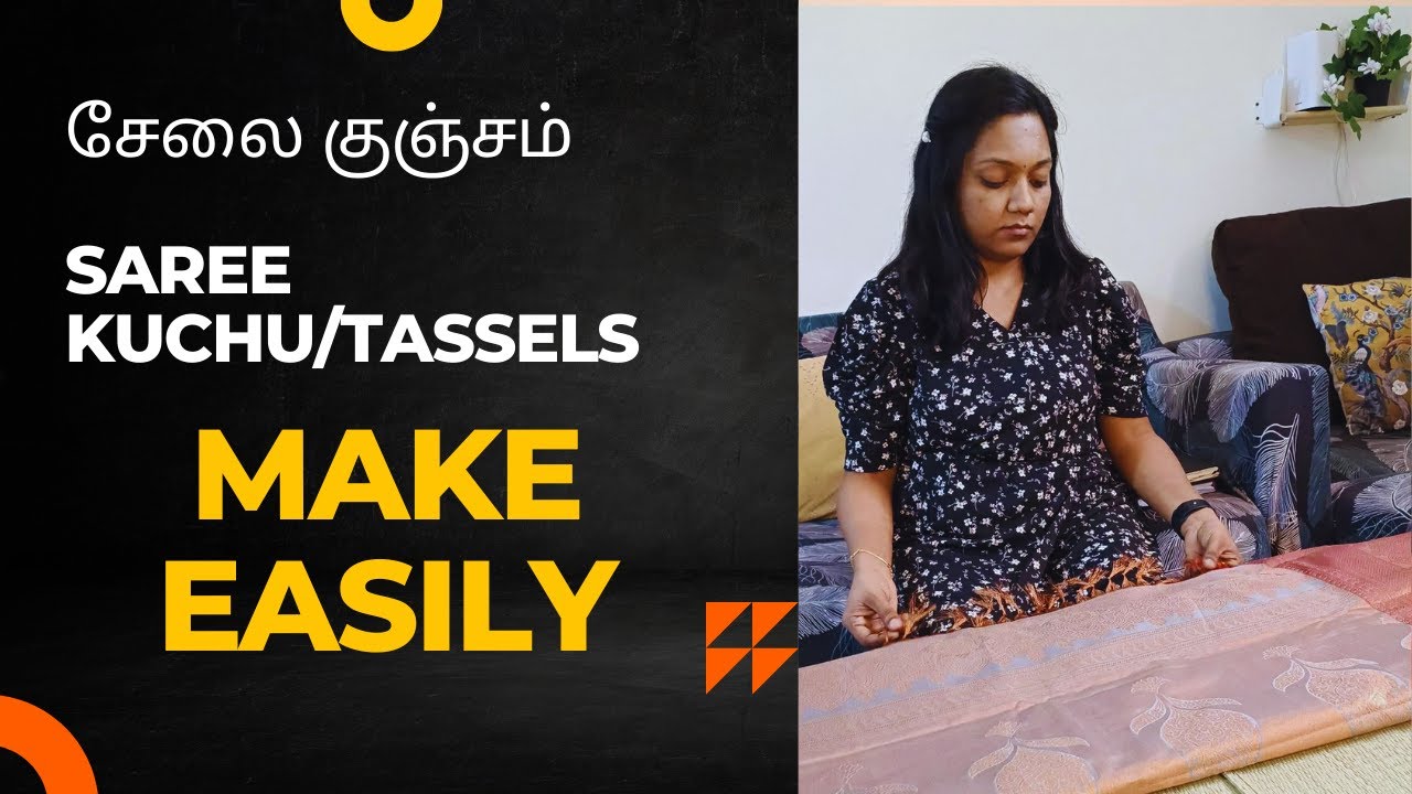 💥saree kunjam making tamil-how to make kunjam easily/ put tassels for silk saree/saree sungu ...