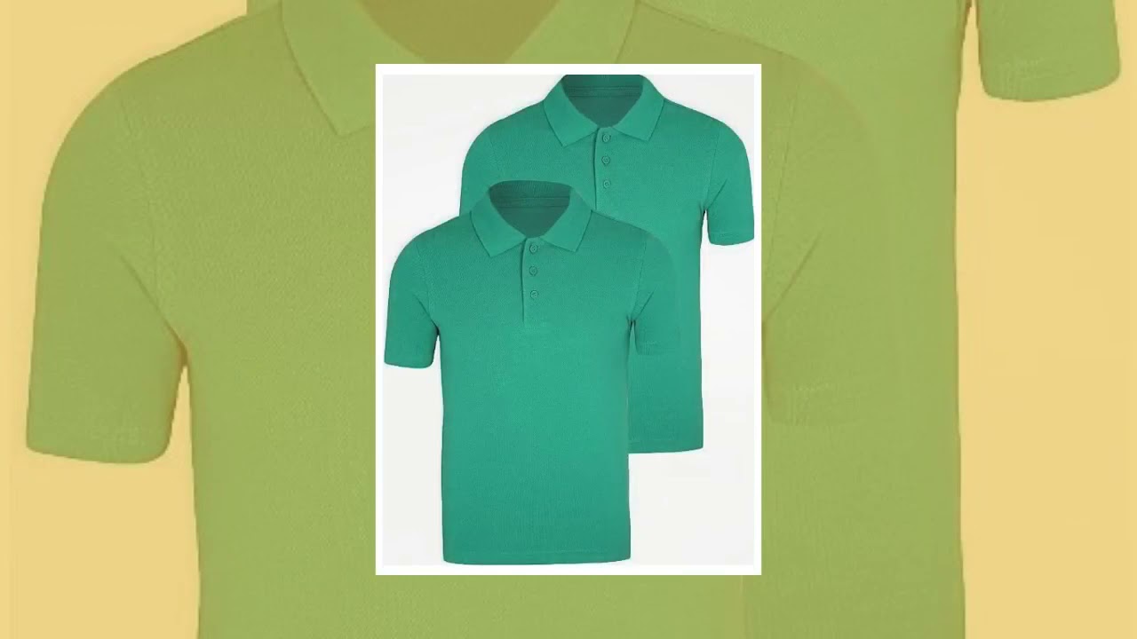 Pack of 2 PE Kit Sportswear Boys Gade Green School Polo Shirts - YouTube