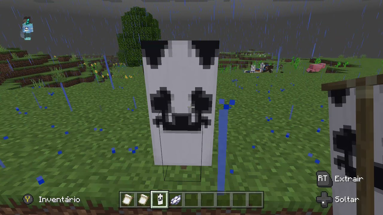 Minecraft como fazer baner de panda - YouTube