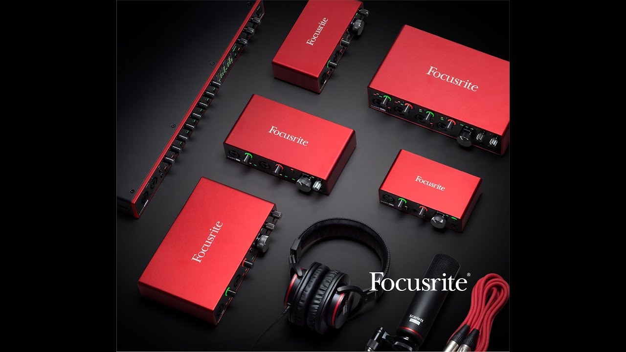 最佳錄音介面介紹 Focusrite Scarlett Solo / 2i2 / 4i4 - YouTube