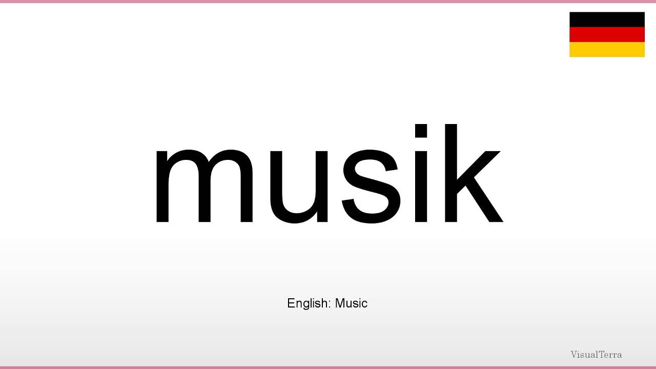How to pronounce: Musik (German) - YouTube