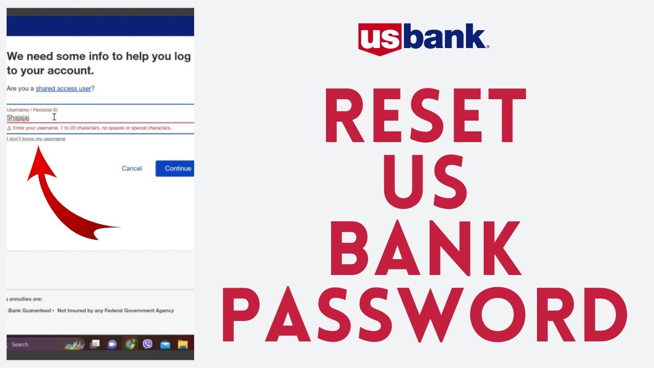 How to Reset US Bank Password (2023) - YouTube