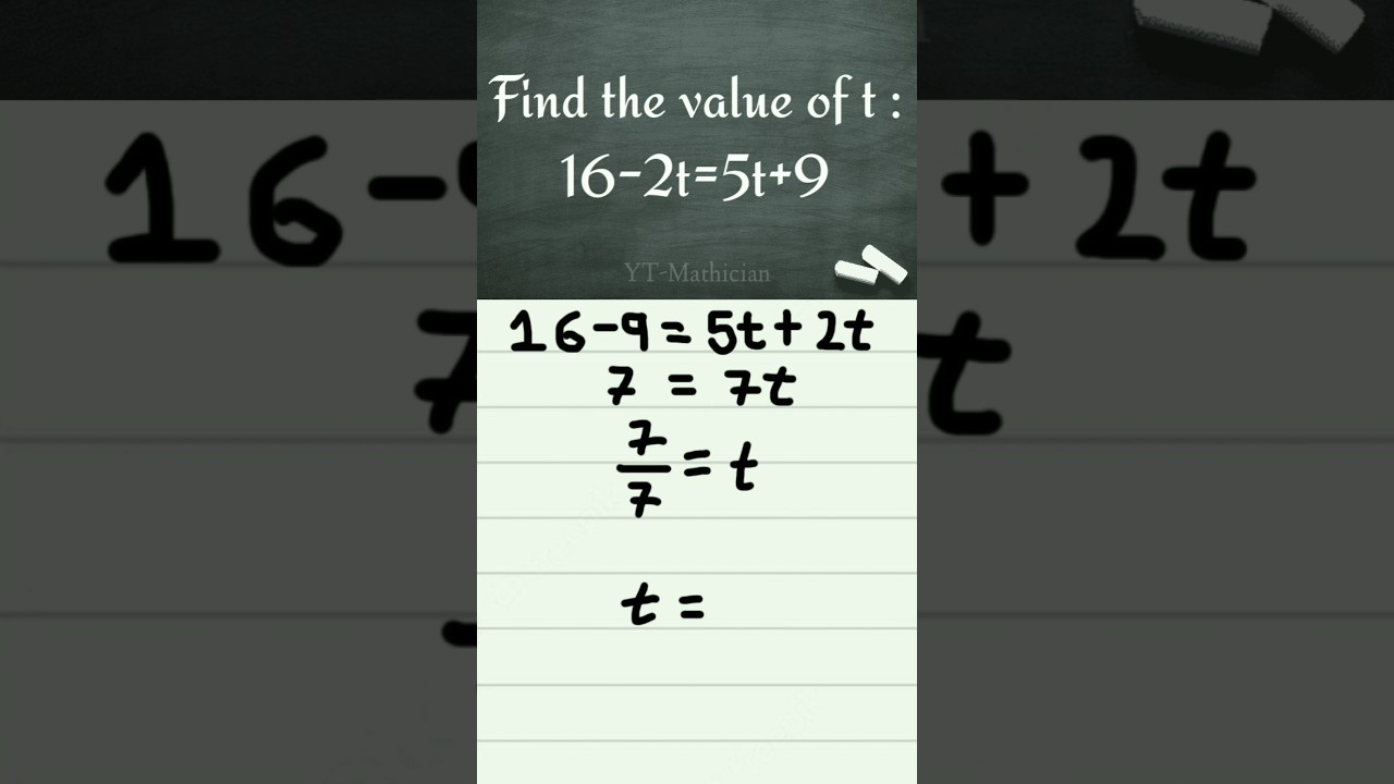 How To Solve 16 2t 5t 9 Viral Math Problem Mathician Explain How To Solve 16 2t 5t 9 Viral Math Problem Mathician Explain