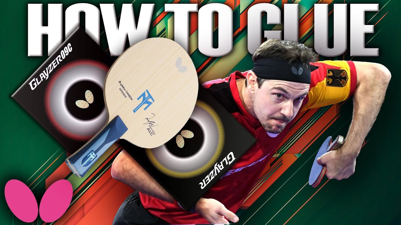 How to Glue your Table Tennis Rubbers - YouTube