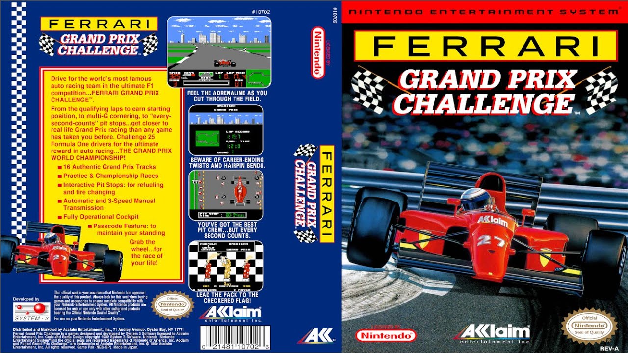 Ferrari Grand Prix Challenge - годная гоночка на Dendy - YouTube