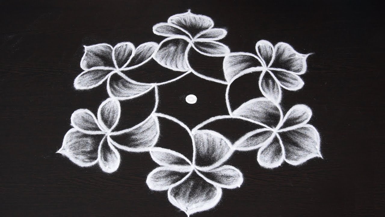 Basic Small Rangoli & Kolam designs for beginners || Easy Kolam with ...