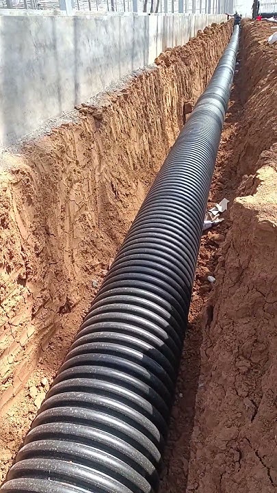 Underground water-drainage pipe - YouTube