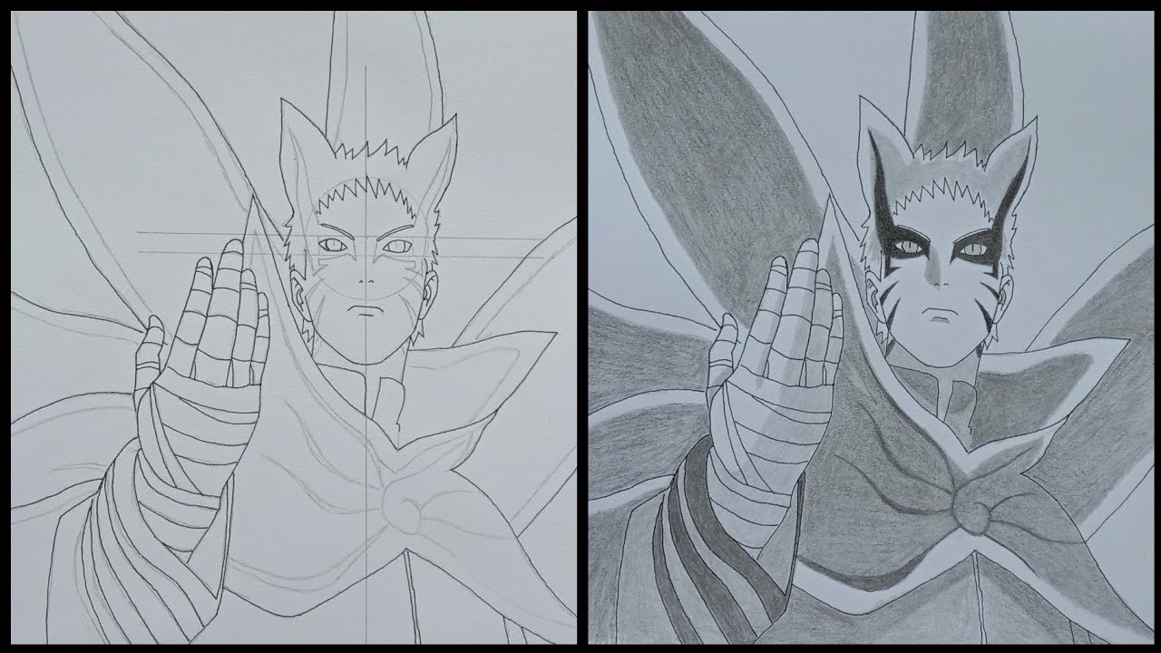 How to draw Naruto Baryon Mode | Drawing Naruto Baryon Mode - YouTube