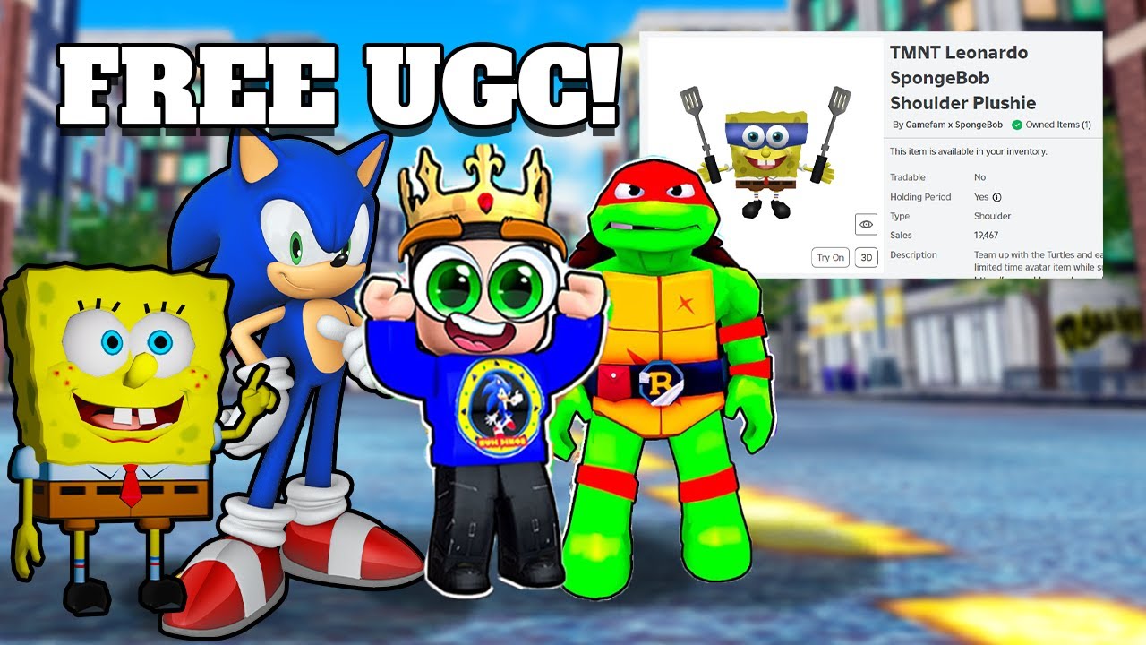 Unlock FREE UGC In Sonic, SpongeBob, Weapon Fighting Simulator & TMNT ...